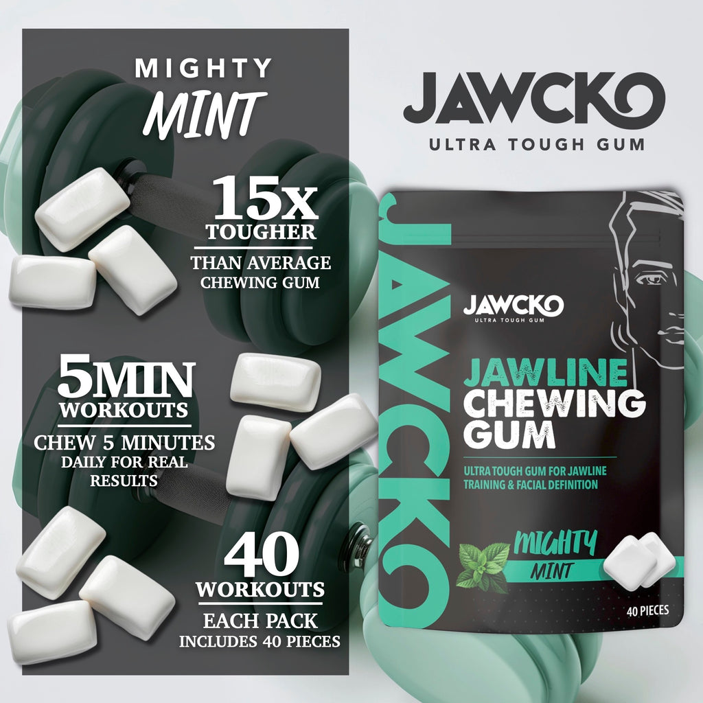 JAWCKO Ultra-Tough Jawline Chewing Gum Variety Pack - All 4X Flavors ...