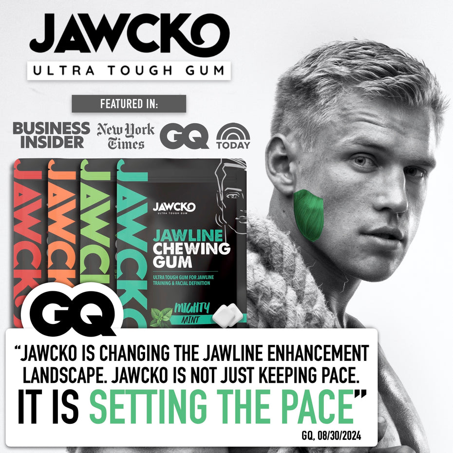 JAWCKO Ultra-Tough Jawline Chewing Gum Variety Pack - All 4X Flavors ...